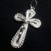 Silver religious jewellery filigree cross crucifix jesus