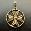 Gold Maltese Cross 9ct 18ct jewellery pendants tie pins earrings