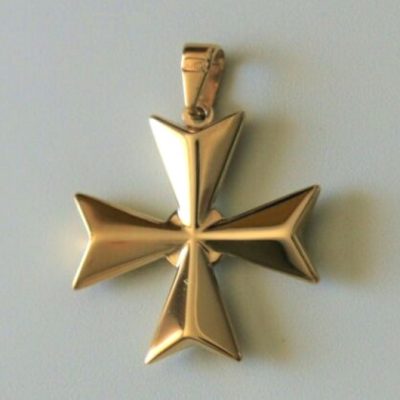 Gold Maltese Cross 9ct 18ct jewellery pendants tie pins earrings
